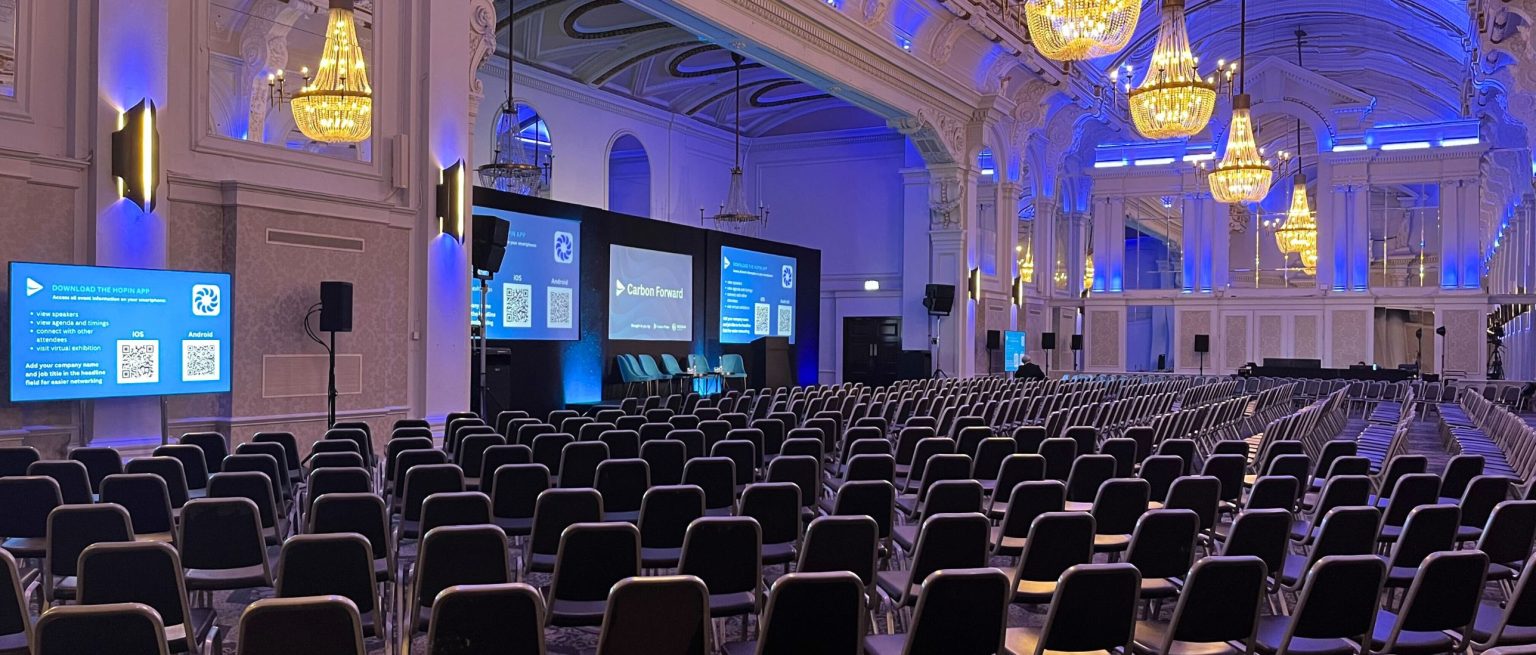 Hybrid Conference set-up for Carbon Forward | London Filmed